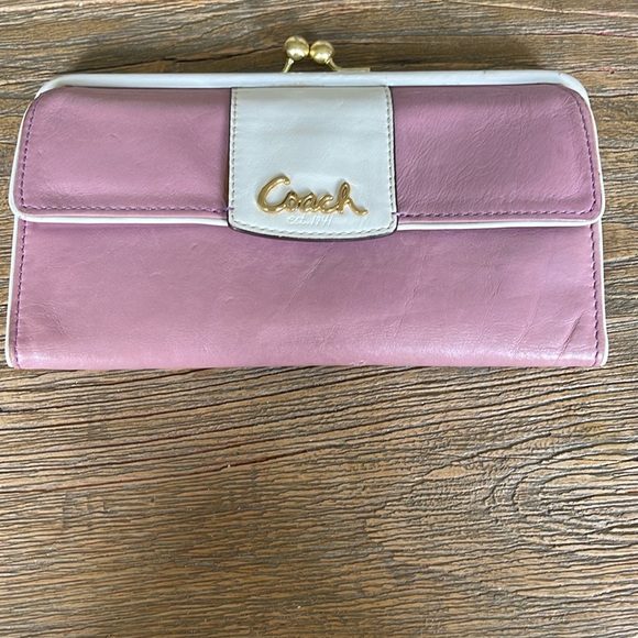 Coach | Bags | Coach Lavender Trifold Wallet | Poshmark